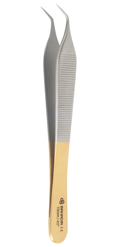 Bahadir Gold Extracting Forceps With Horizontal Serration (10 MM 40°)