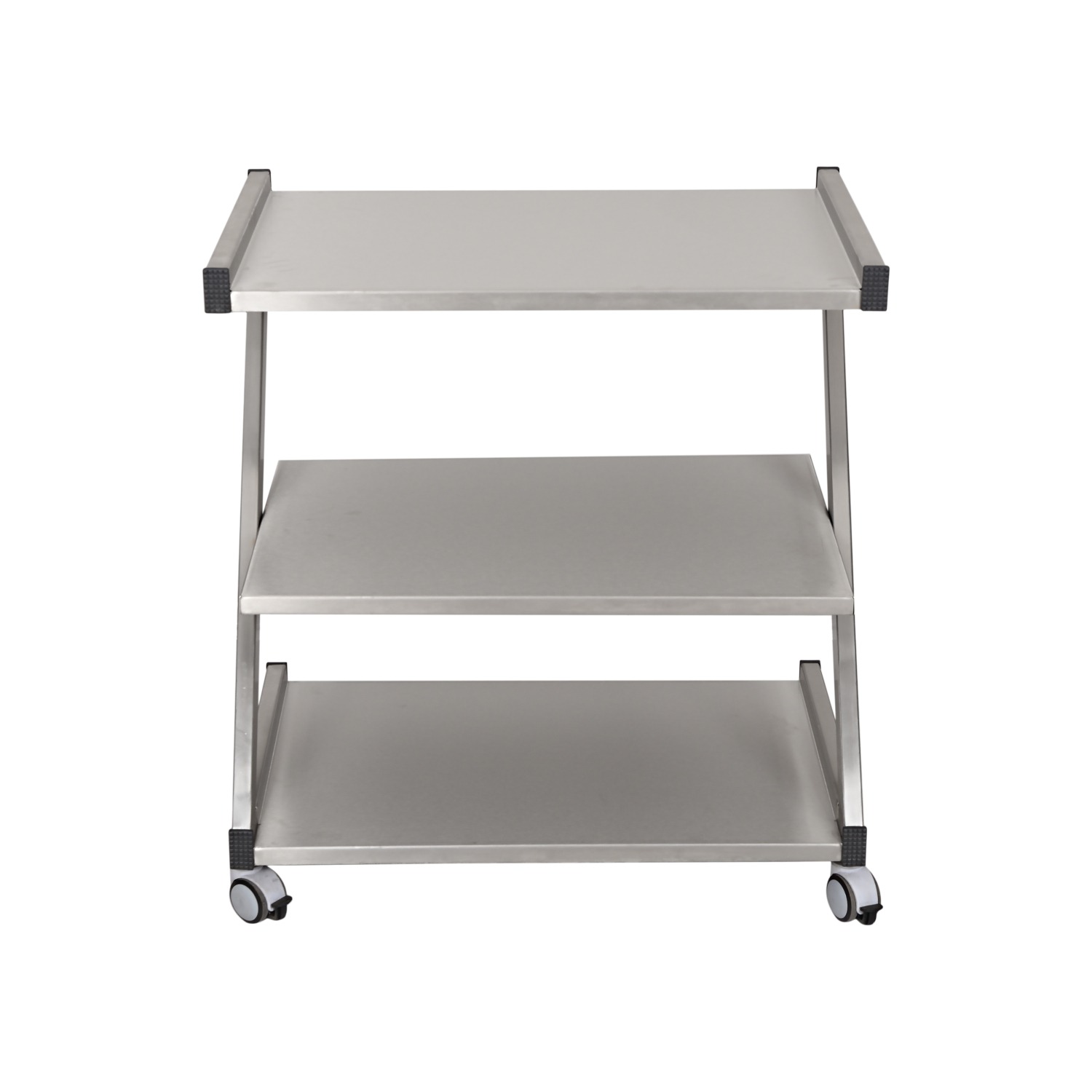 Z Shape Insturments Trolley Stainless Steel With Shelf